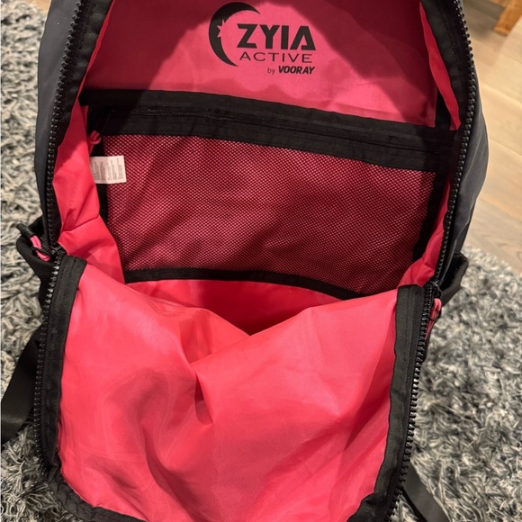 Zyia Active | Bags | Zyia Active By Vooray Black Pink Gym Backpack ...